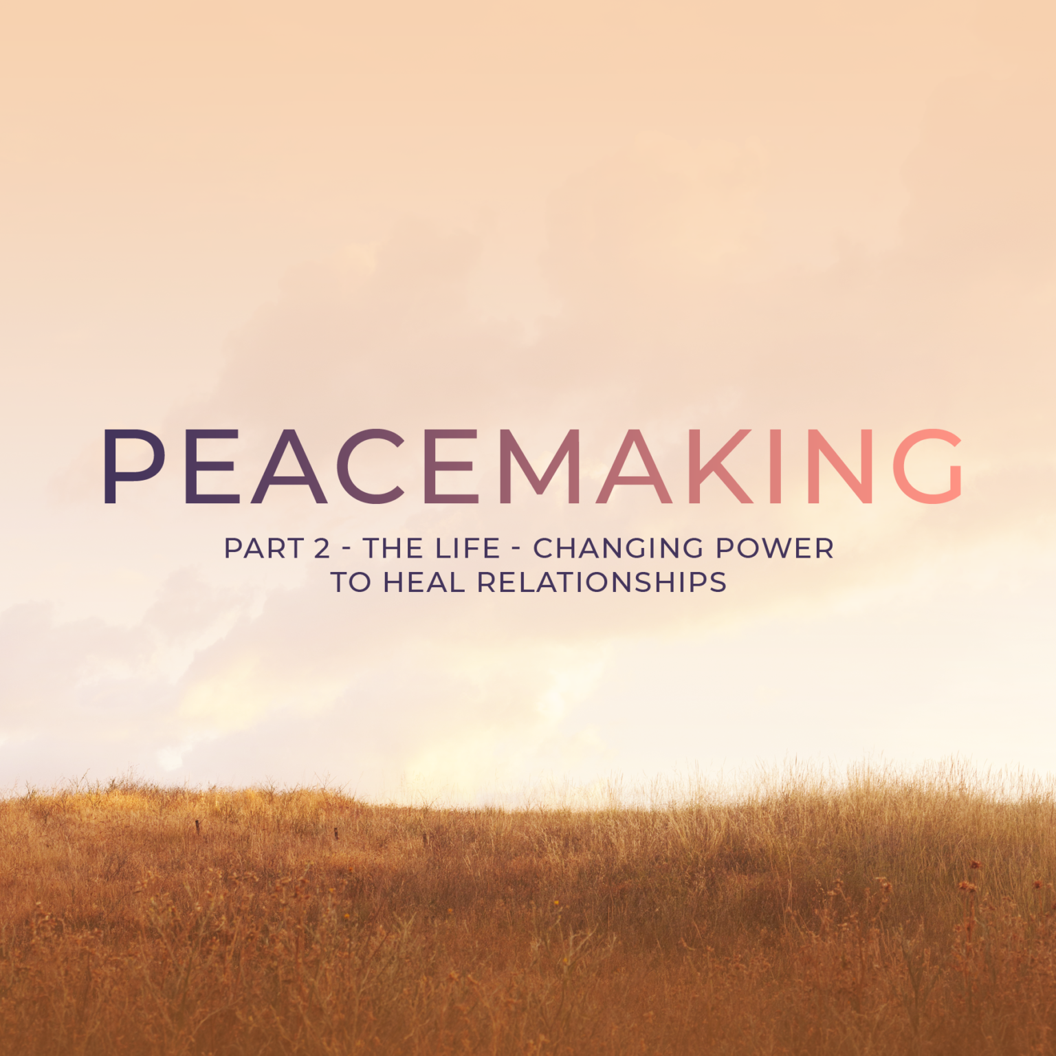 PEACEMAKING - Part 2 - The Life-Changing Power to Heal Relationships ...